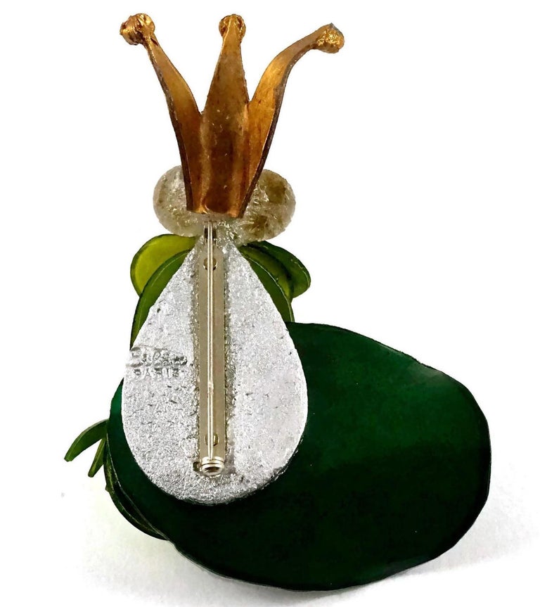 Vintage Massive CILEA PARIS Prince Frog on a Lily Pad Brooch For Sale ...