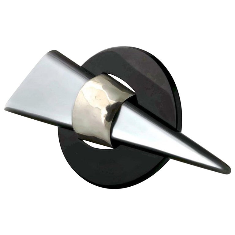 Vintage Massive FABRICE PARIS Modernist Geometric Brooch For Sale at ...