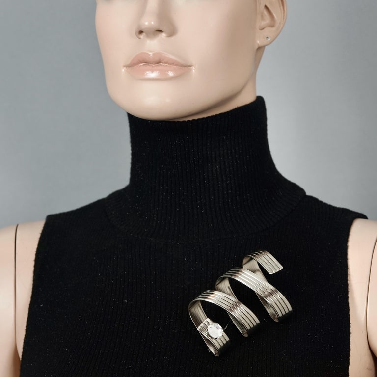 Vintage Massive GIANNI VERSACE Ugo Correani Spiral Modernist Rhinestone ...