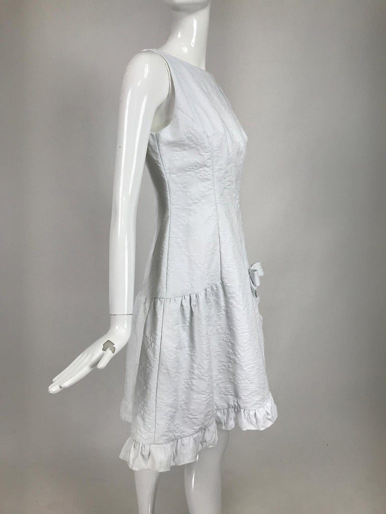 Vintage Matelassé White Cotton Ruffle Sun Dress 1960s For Sale at ...