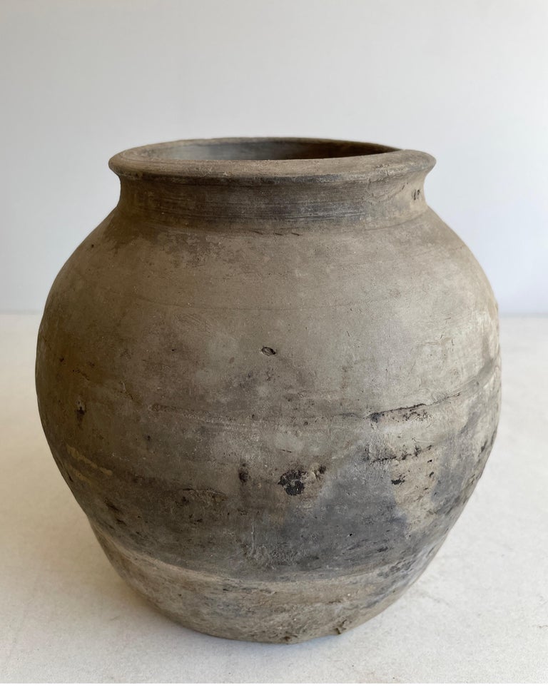 Vintage Matte Clay Oil Pottery Decorative Pot at 1stDibs