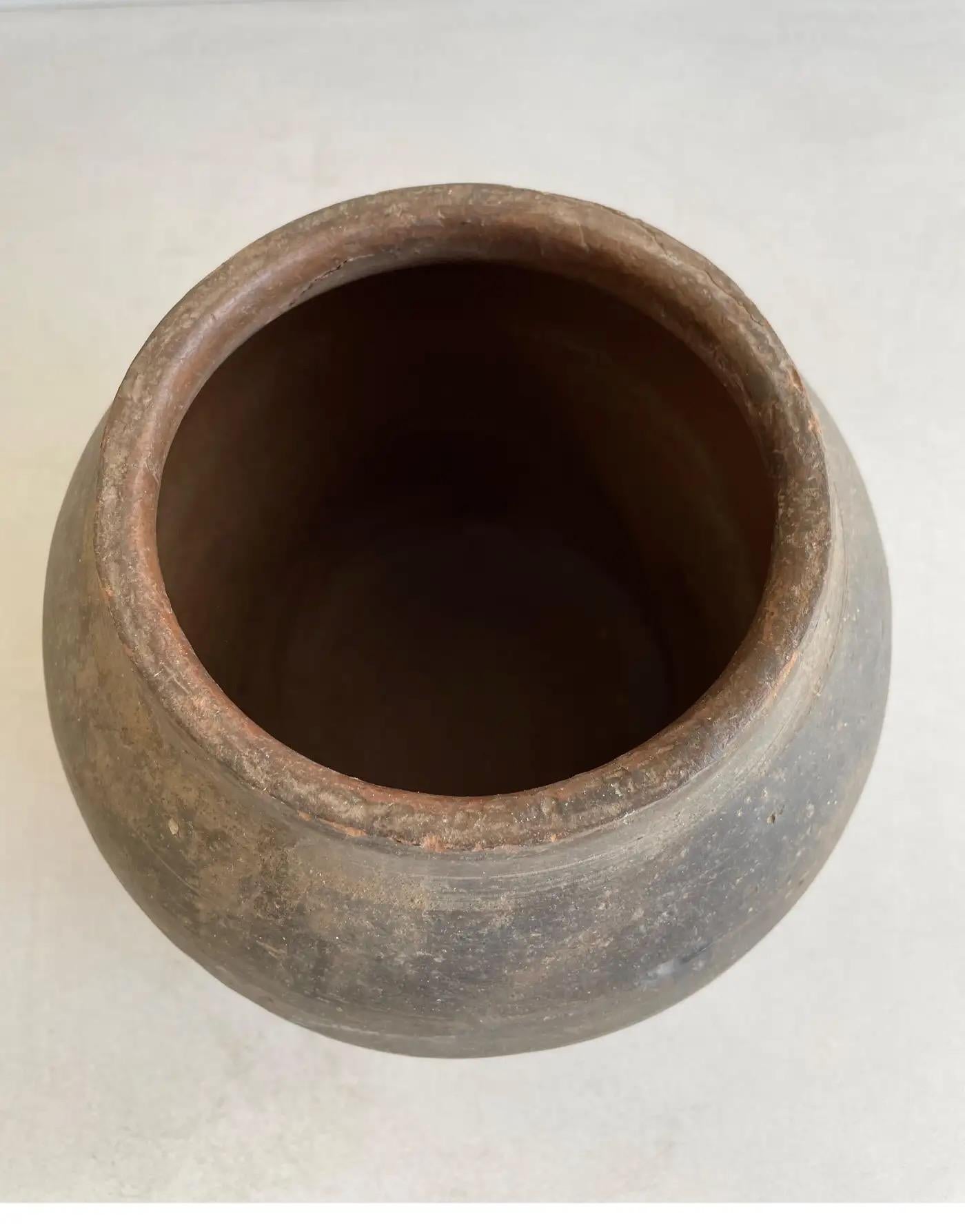 Vintage Matte Clay Oil Pottery Decorative Pot For Sale at 1stDibs