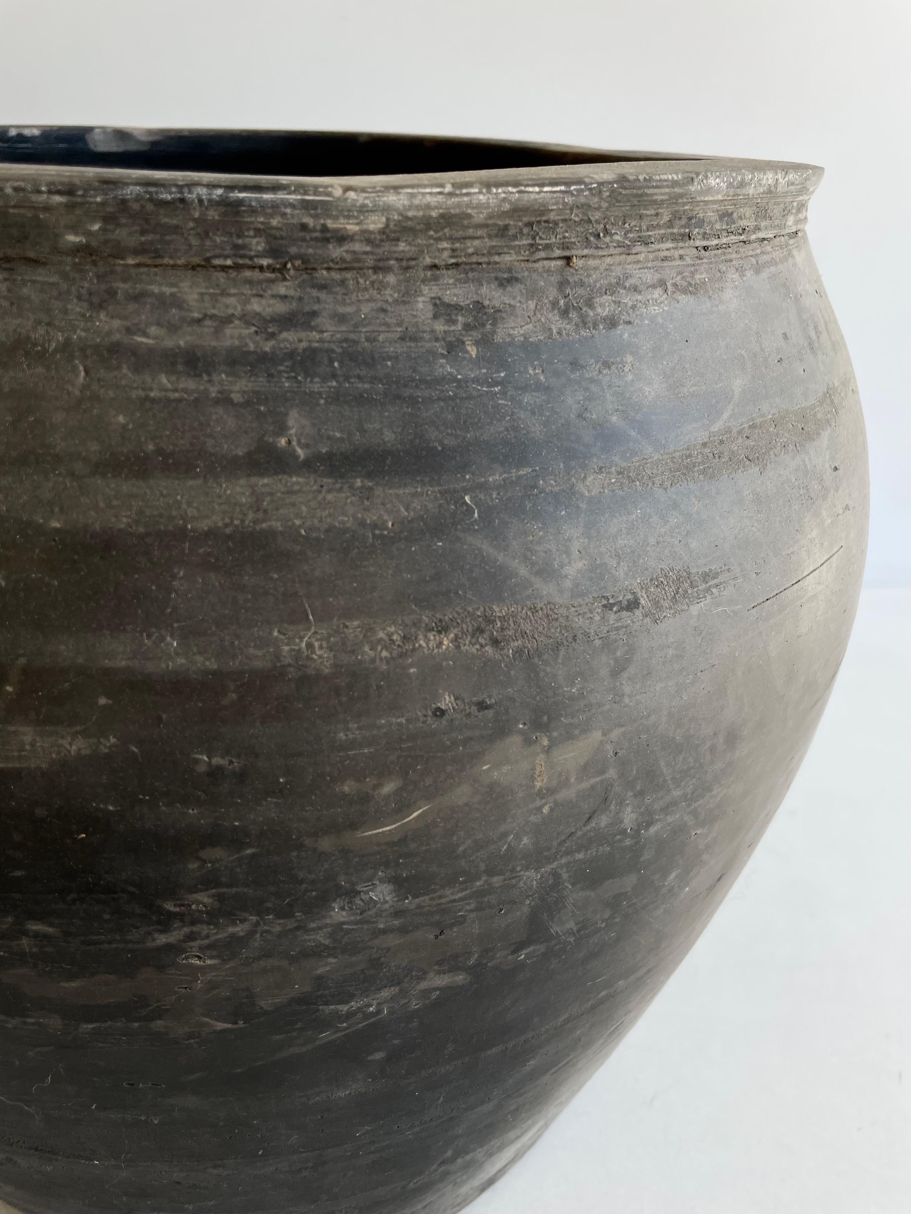 Vintage Matte Oil Pottery Large Decorative Pot at 1stDibs