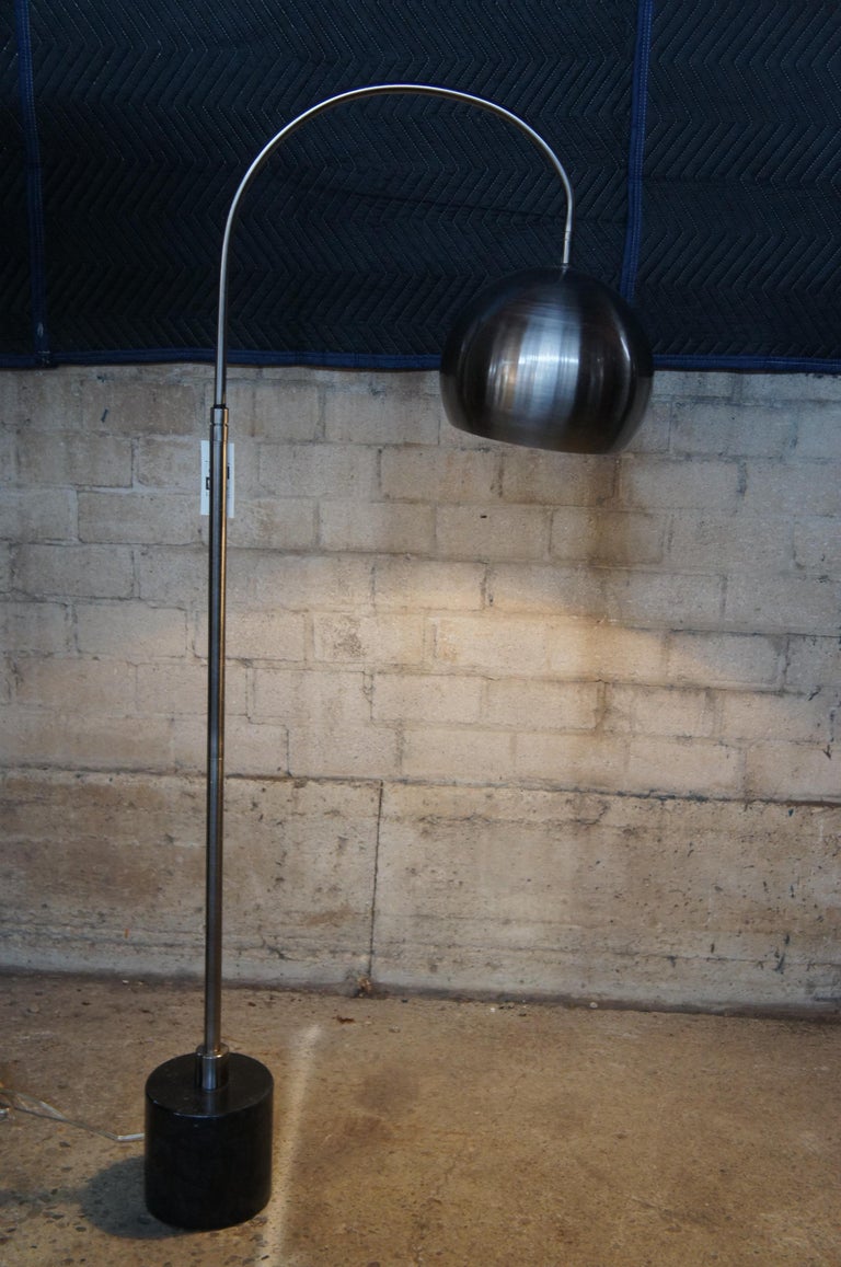 Vintage Max Studio Home Modern Arc Steel Marble Floor Library Reading ...