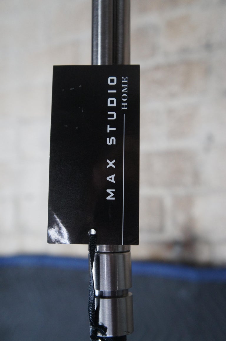 Vintage Max Studio Home Modern Arc Steel Marble Floor Library Reading ...