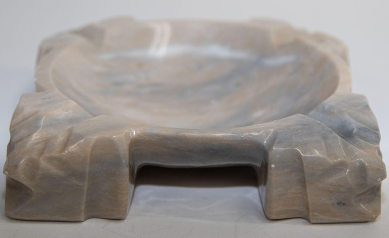 Vintage Mayan Aztec Marble Large Ashtray Centerpiece For Sale at 1stDibs