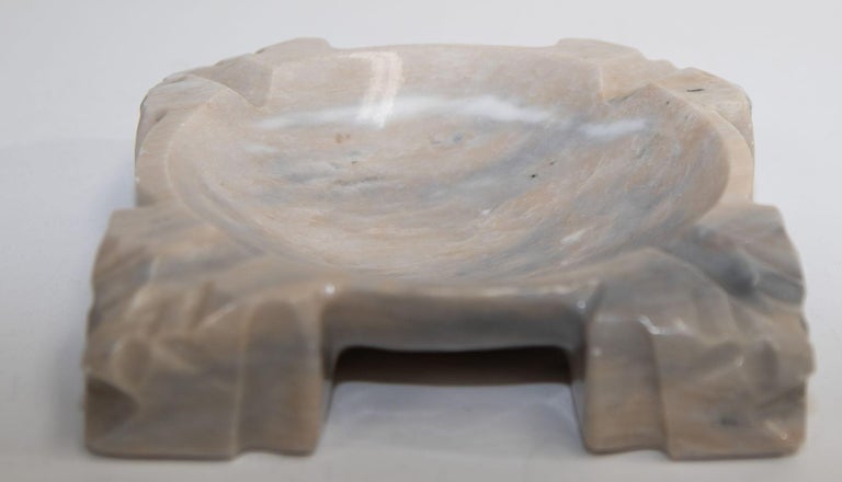 Vintage Mayan Aztec Marble Large Ashtray Centerpiece For Sale at 1stDibs