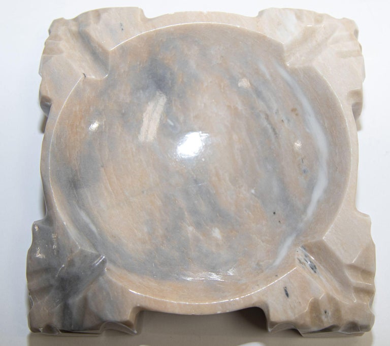 Vintage Mayan Aztec Marble Large Ashtray Centerpiece For Sale at 1stDibs