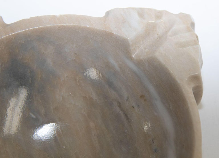 Vintage Mayan Aztec Marble Large Ashtray Centerpiece For Sale at 1stDibs