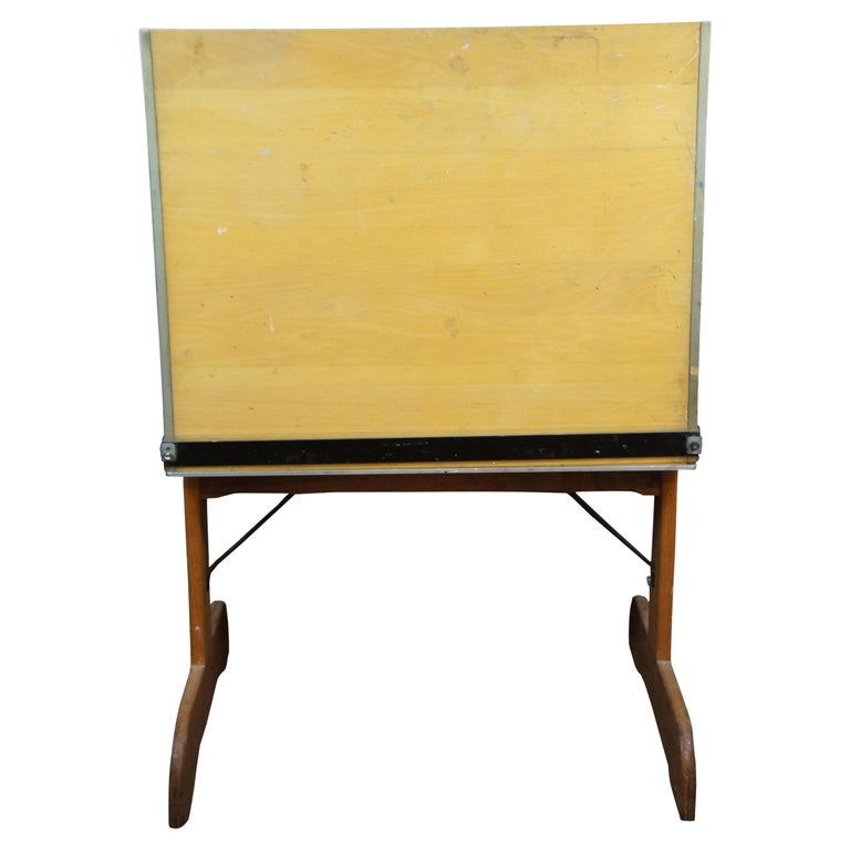 Vintage Mayline Adjustable Trestle Base Drafting Drawing Easel Table ...