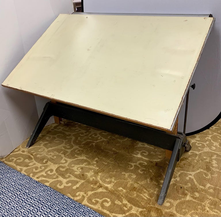 Vintage Mayline Architect Drafting Table Desk with Chair at 1stDibs