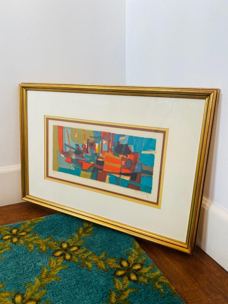 Vintage MC Marcel Mouly Signed Abstract Modernist Lithograph ...