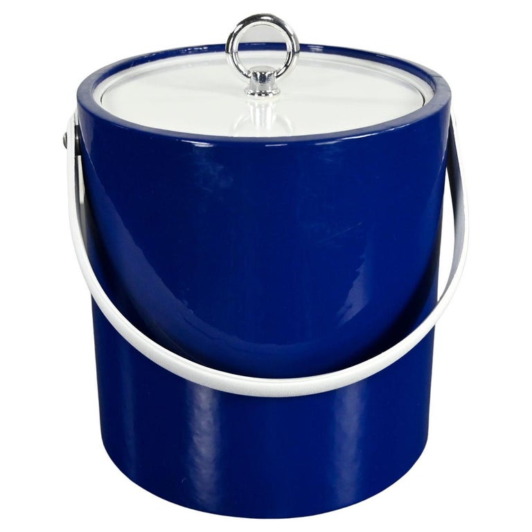 Vintage MCM Blue Ice Bucket by Morgan and Company Bucket Brigade For ...