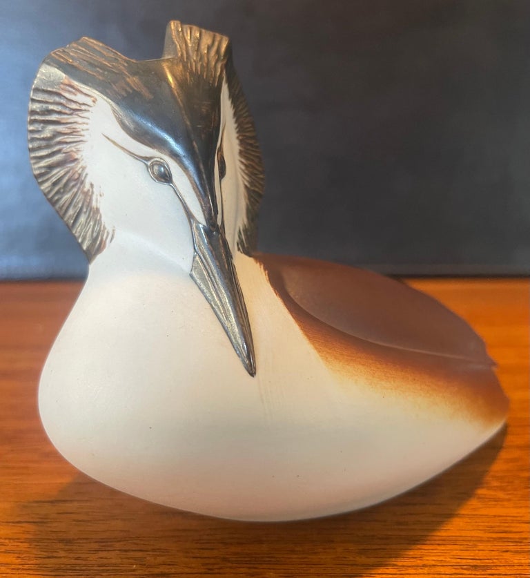 Vintage MCM Ceramiche Bird Sculpture by Paul Hoff For Sale at 1stDibs