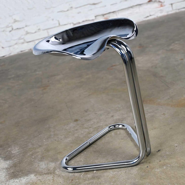 Vintage MCM Chrome Tractor Stool Chair Height by Rodney Kinsman for OMK ...