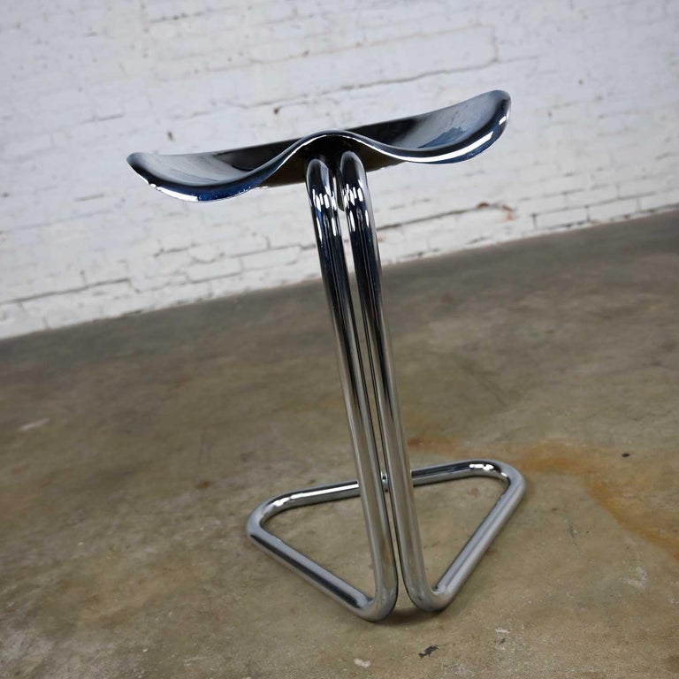 Vintage MCM Chrome Tractor Stool Chair Height by Rodney Kinsman for OMK ...