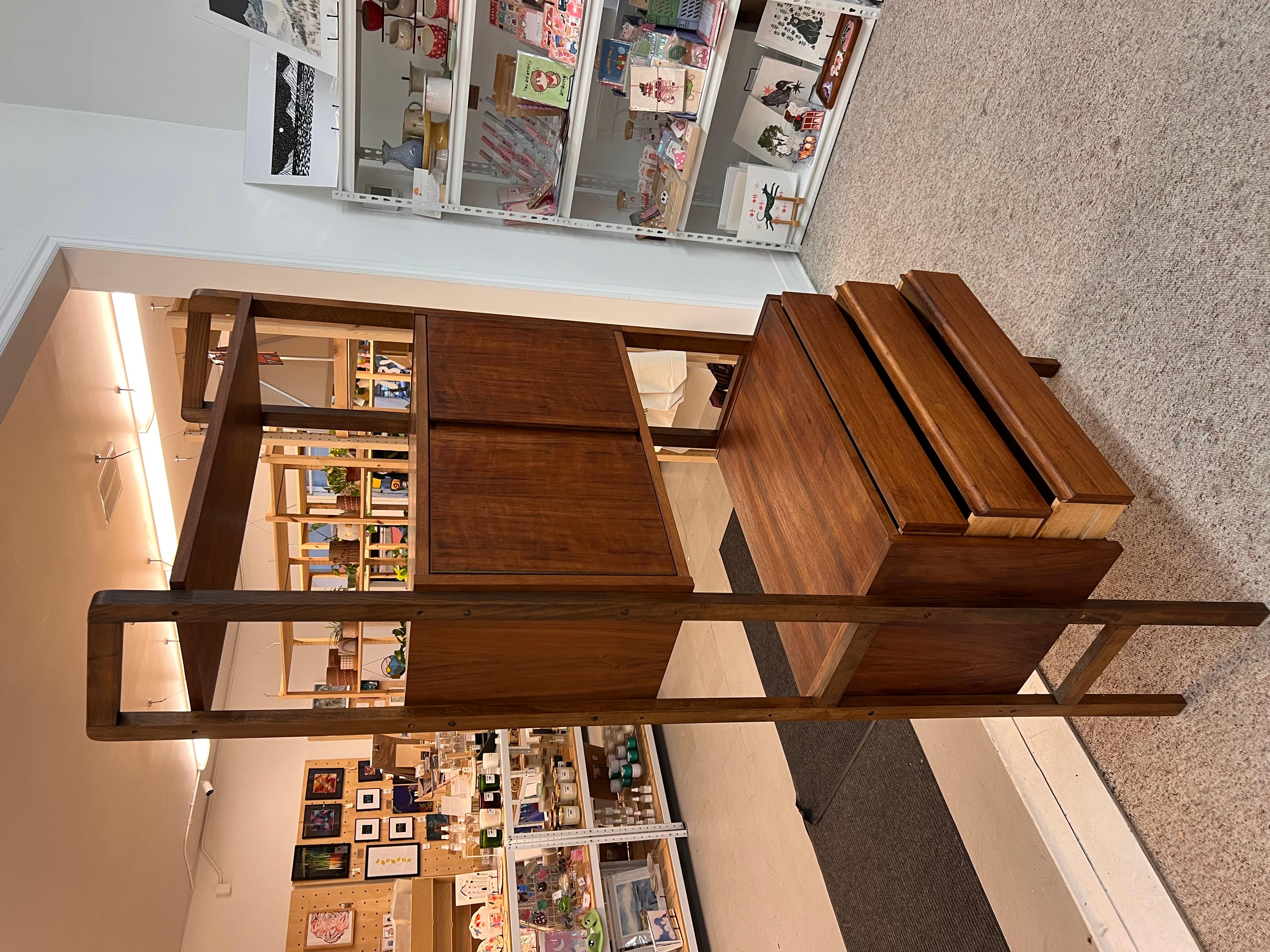 Vintage MCM Free Standing Room Divider Wall Unit Cabinet with 3-Drawers ...