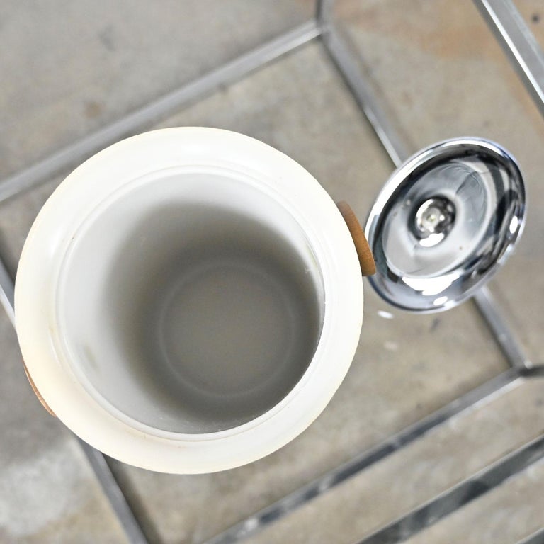 Vintage MCM Pair Kromex Ice Buckets 1 Light 1 Dark Woodgrain Textured ...