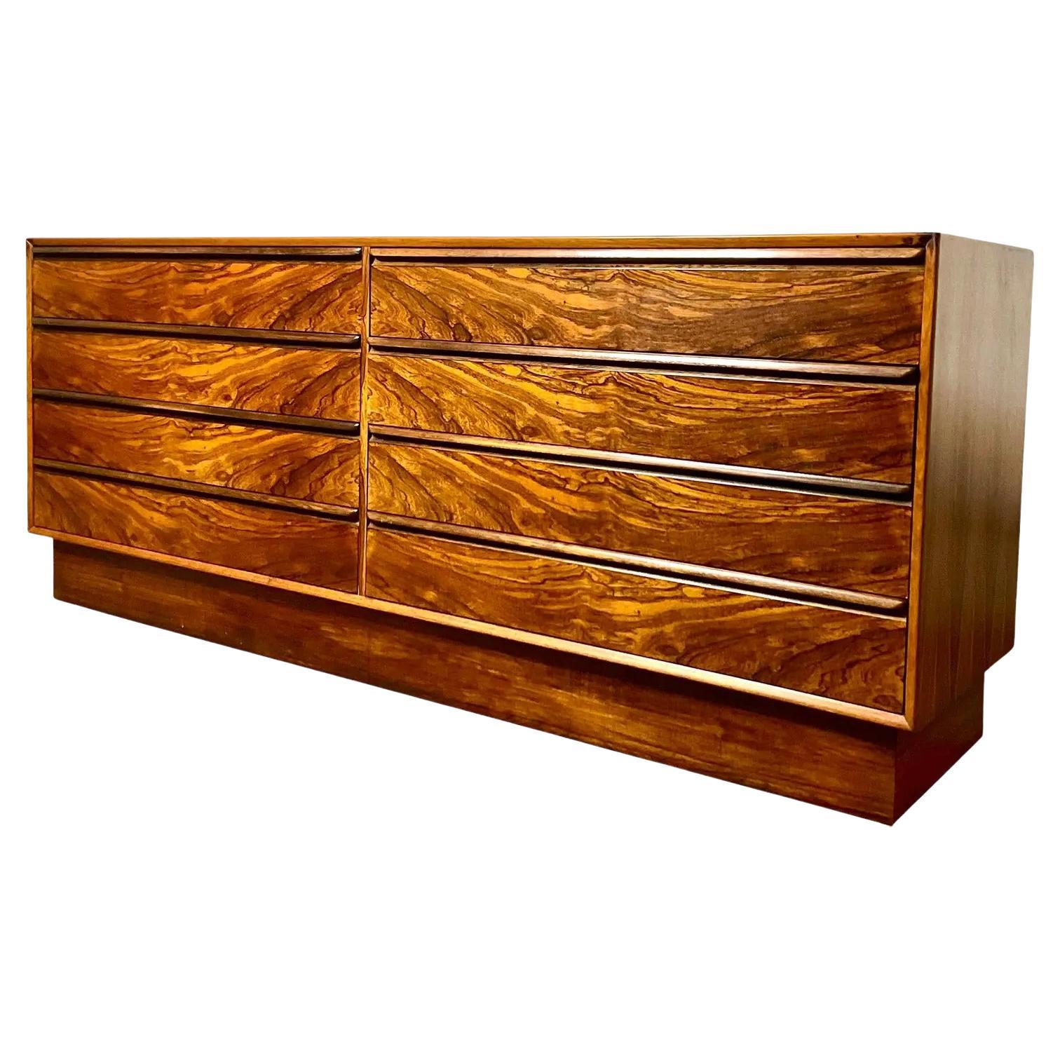 Rosewood Long Eight-Drawer Dresser by Westnofa at 1stDibs