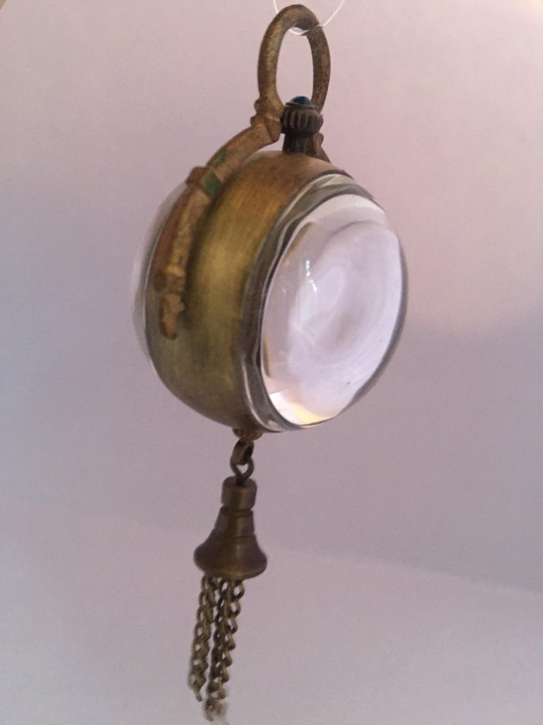 Vintage Mechanical Visible Escapement or Skeleton Pendant Ball Watch ...