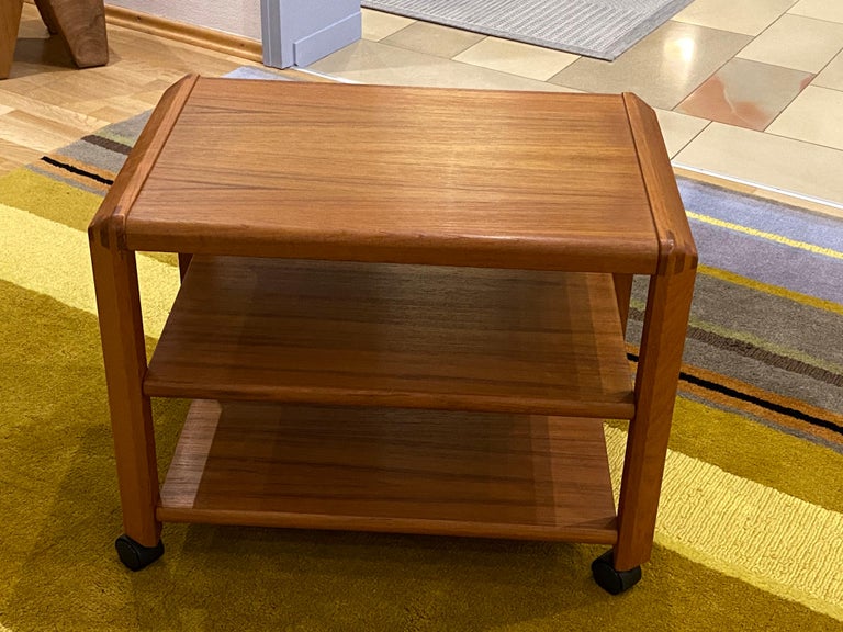 Vintage Media Cart or Serving Bar Cart by Aksel Kjersgaard, Denmark ...