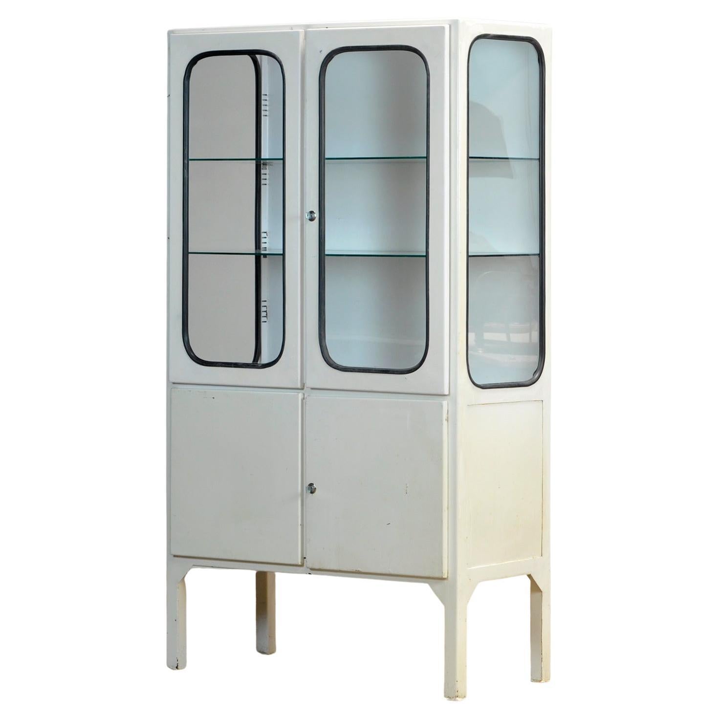 Glass and Iron Medical Cabinet, 1970s at 1stDibs | 1970s medicine ...