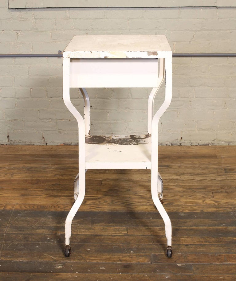 Vintage Medical Side Table or Rolling Bar Cart at 1stDibs | vintage ...