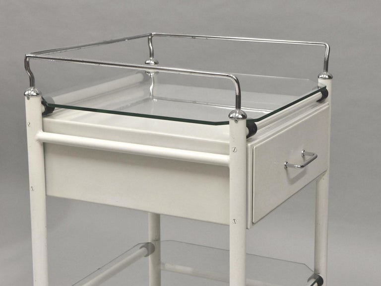 Vintage Medical Trolley Side Table For Sale at 1stDibs