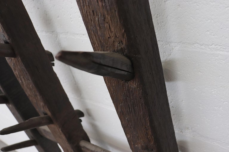 Vintage Medieval Style Wood Plough Coat Rack at 1stDibs