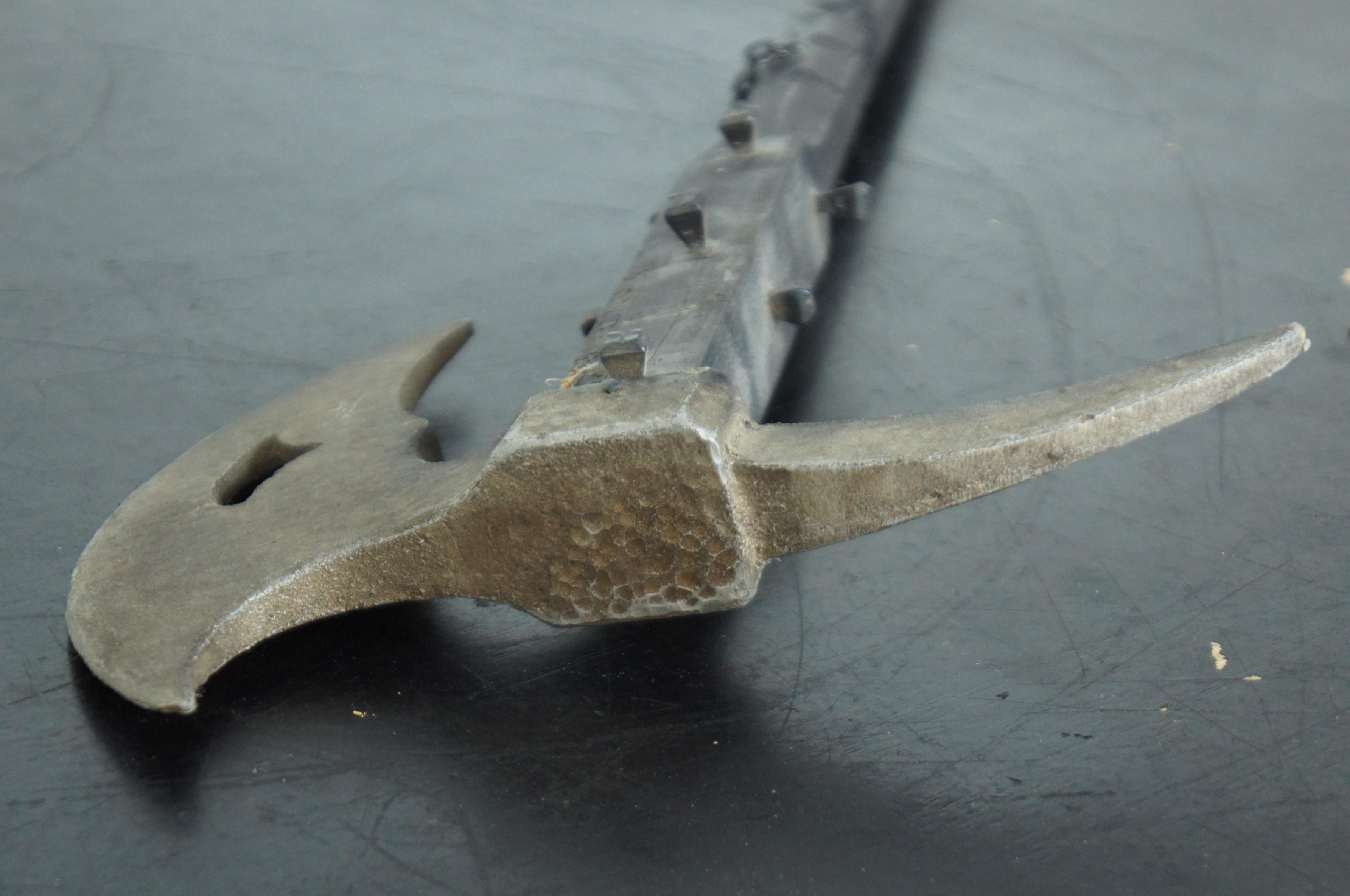 Vintage Medieval Tribal Combat Battle Axe Gothic Black Wood Handle ...