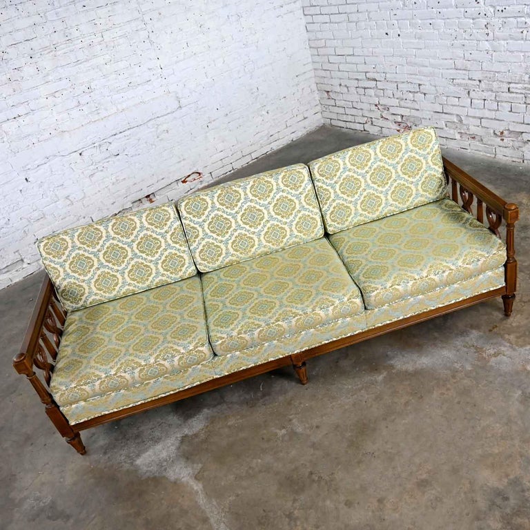 Vintage Mediterranean Spanish Revival Style Sofa Wood Details by ...
