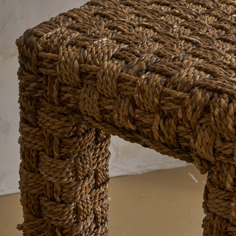 Vintage Mediterranean Woven Rope Console Table at 1stDibs | seagrass ...