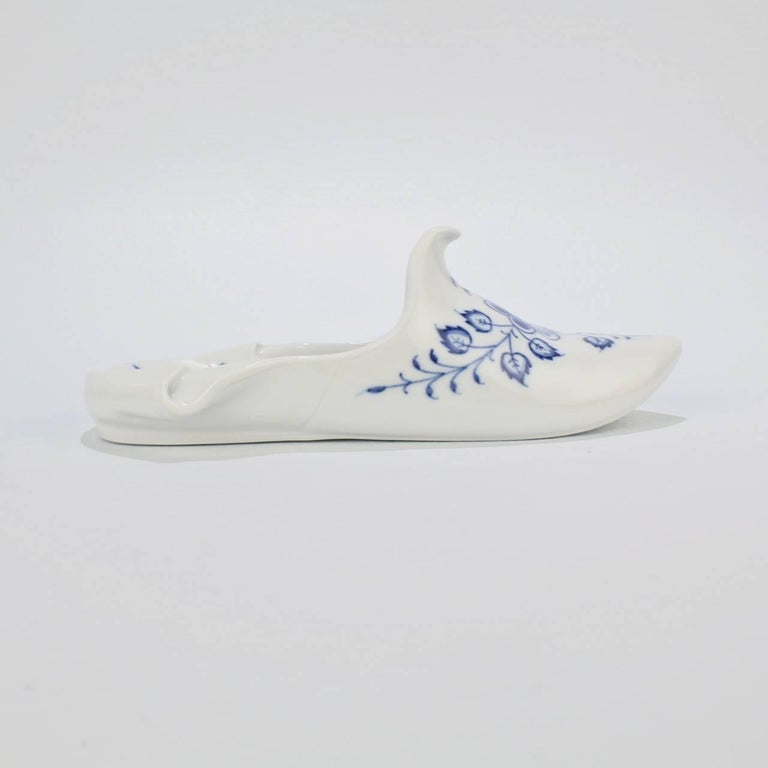Vintage Meissen Porcelain Blue Onion Pattern Shoe or Slipper ...