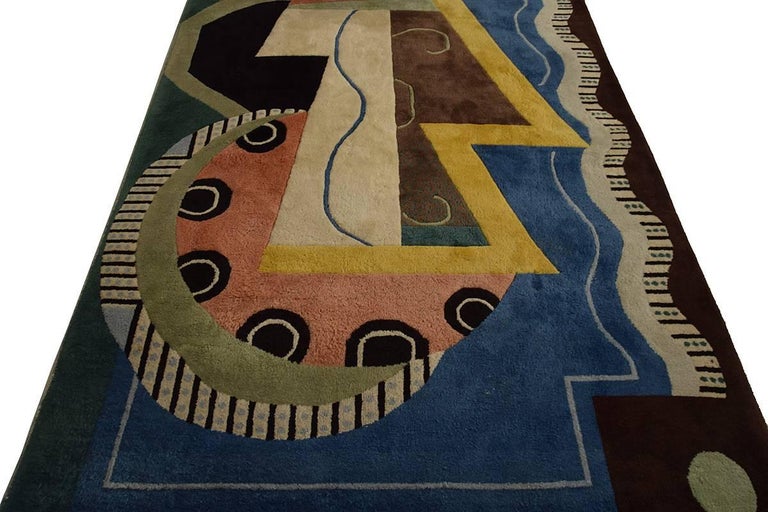 Vintage Memphis Milano Style Art Rug by Shyam Ahuja, India, 1980s at ...