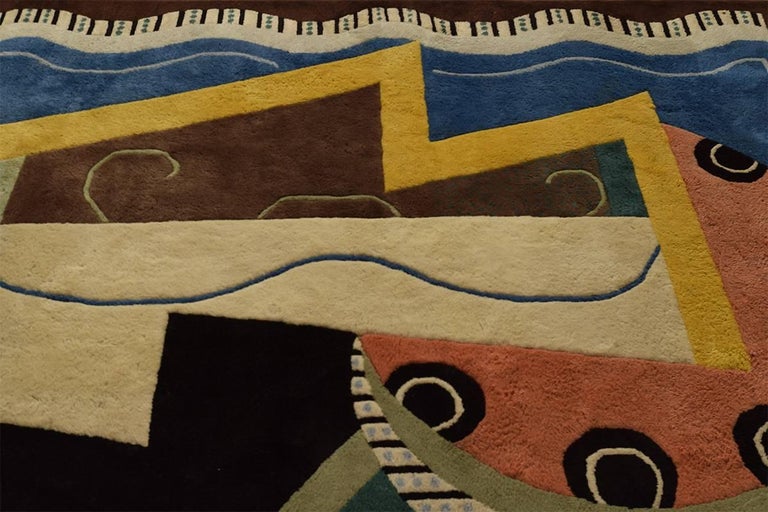 Vintage Memphis Milano Style Art Rug by Shyam Ahuja, India, 1980s at ...