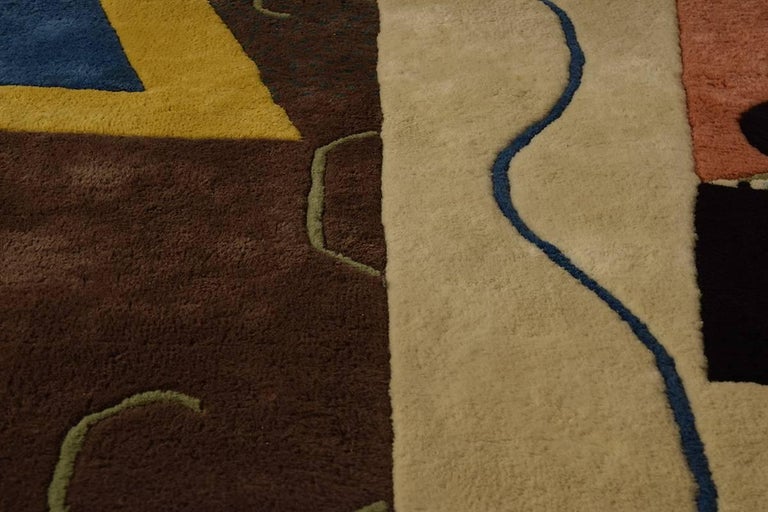 Vintage Memphis Milano Style Art Rug by Shyam Ahuja, India, 1980s at ...