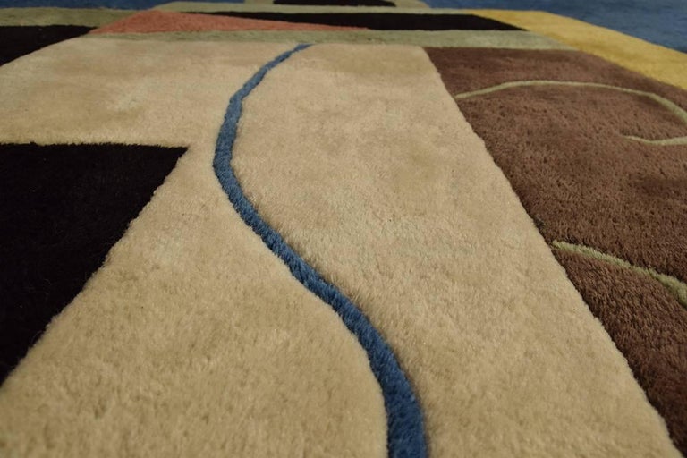 Vintage Memphis Milano Style Art Rug by Shyam Ahuja, India, 1980s at ...