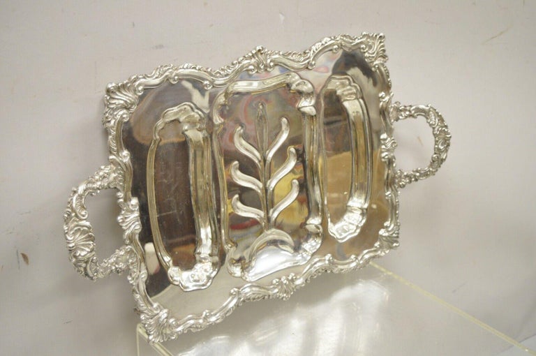 Vintage Meneses Orfebres Spain Regency Style Silver Plate Metal Tray ...