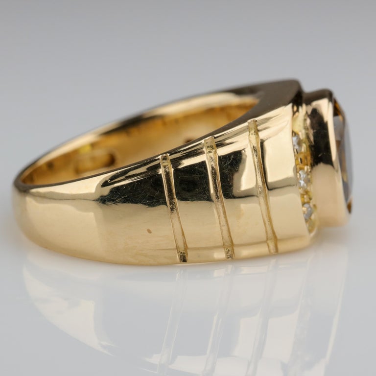 Rare Certified Fancy Tourmaline Men's Ring For Sale at 1stdibs