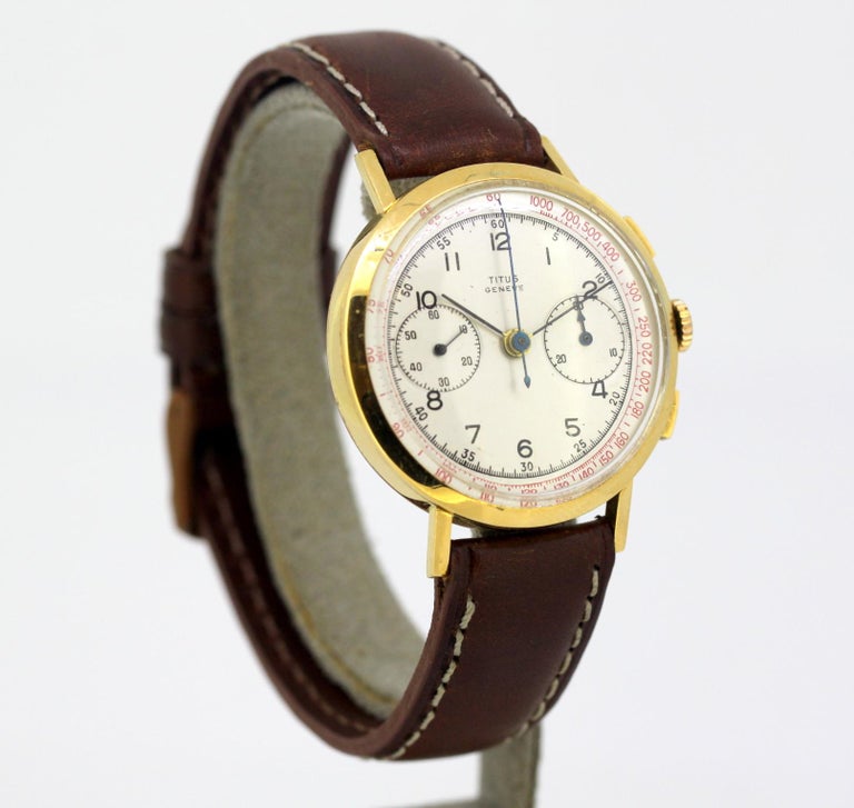 Vintage Men’s Titus "Geneve" Chronograph Alarm Manual Winding ...