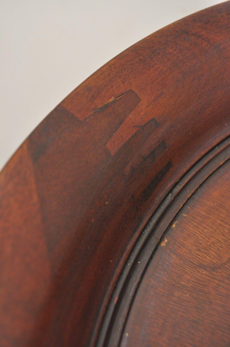 Vintage Mersman Mahogany Regency Style Round Saber Leg Side End Table ...