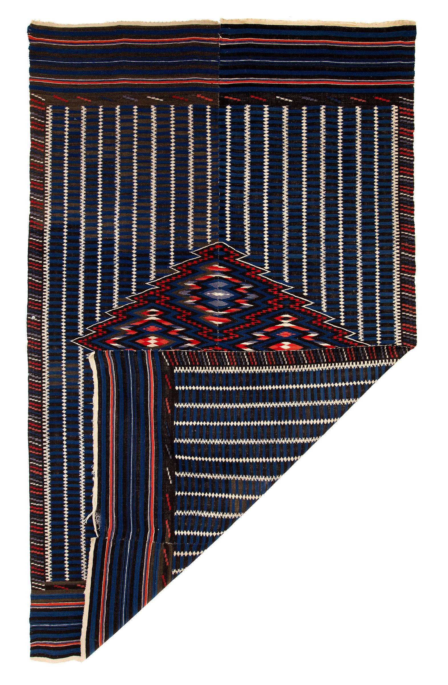 Vintage Mesoamerican Saltillo Serape, Transitional Period, circa 1875 ...