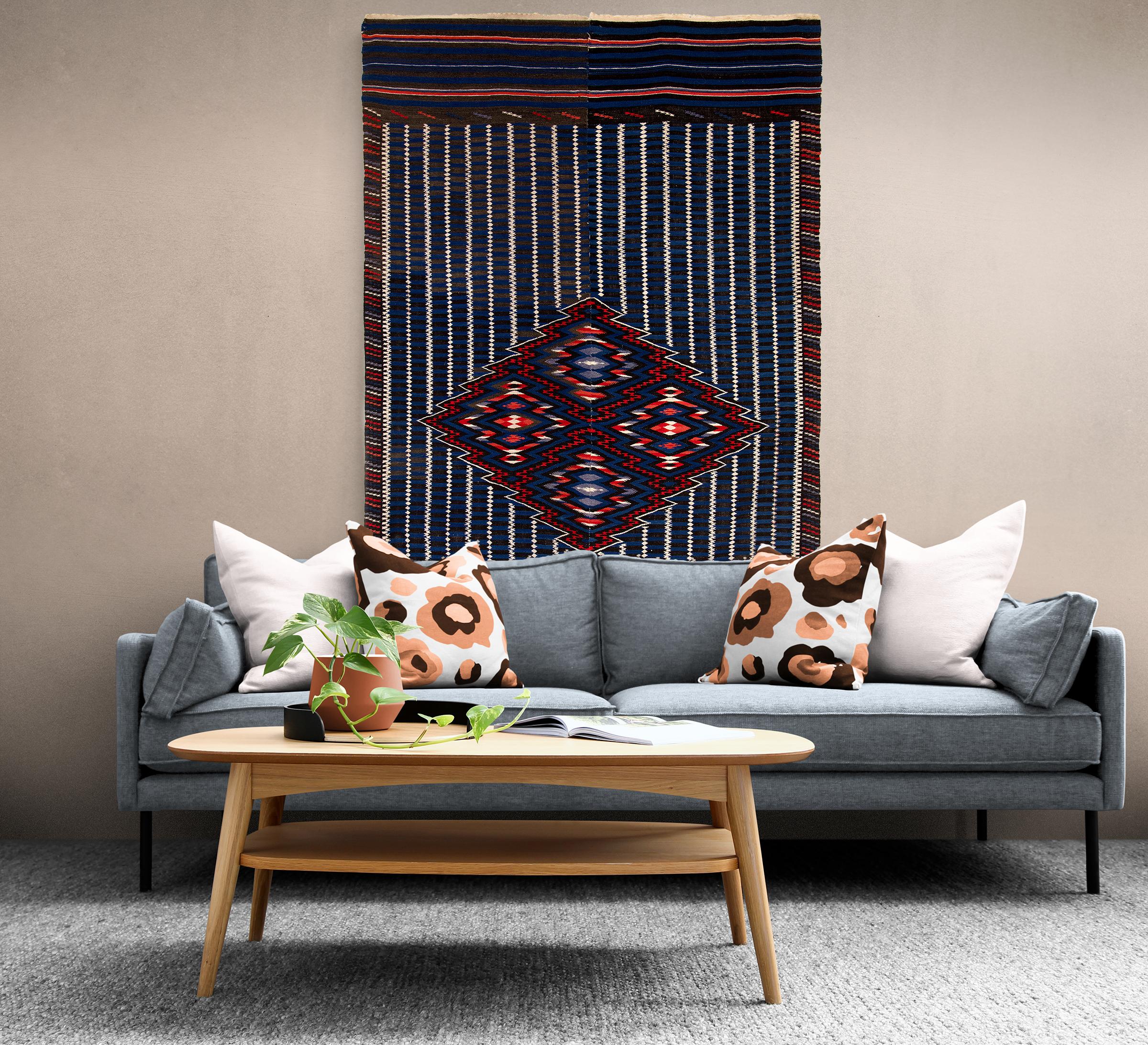 Vintage Mesoamerican Saltillo Serape, Transitional Period, circa 1875 ...