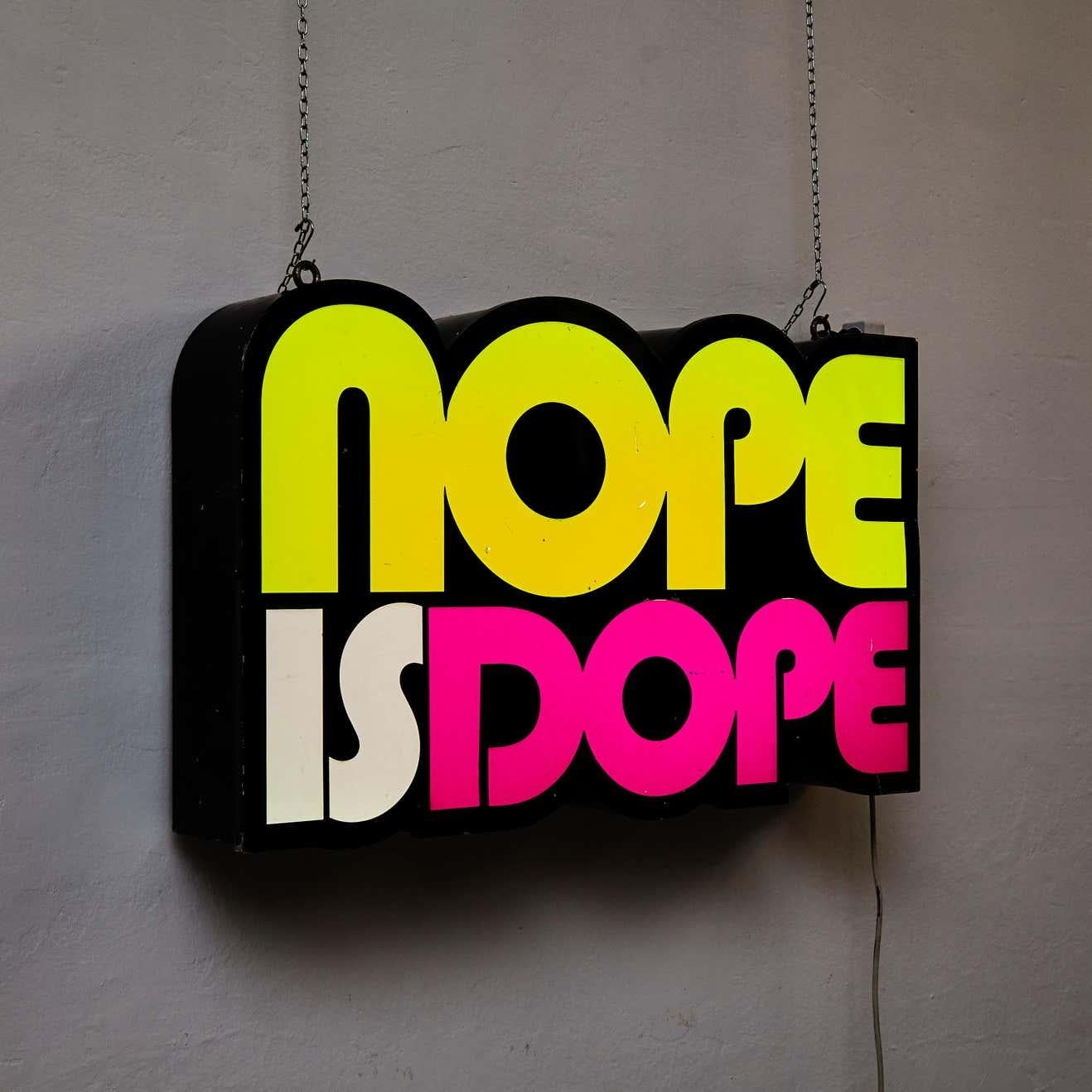 Vintage Metal Advertising Sign with Light For Sale at 1stDibs