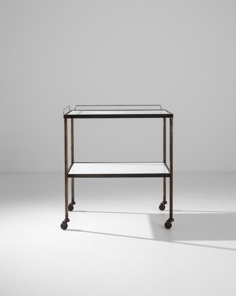 Vintage Metal Bar Cart For Sale at 1stDibs