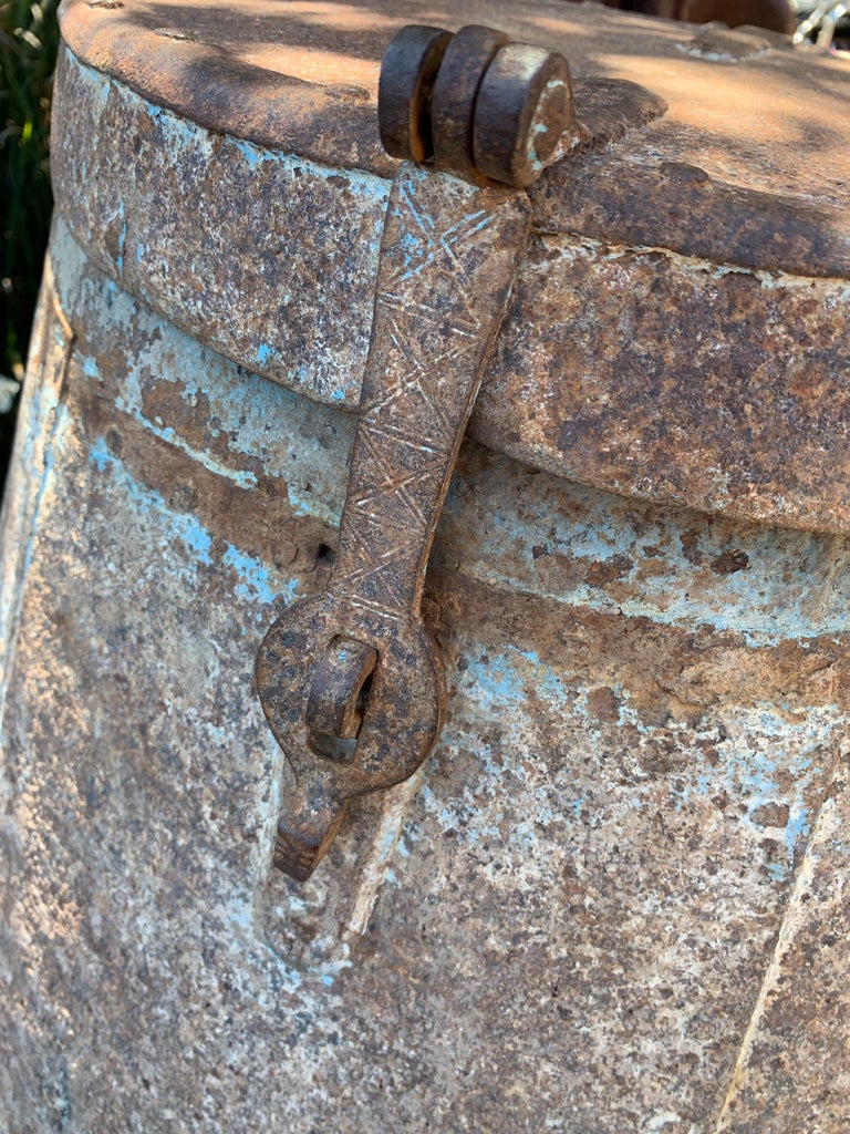 Vintage Metal Grain Barrel at 1stDibs