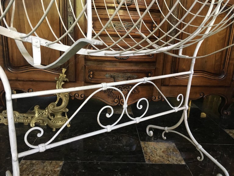 Vintage Metal Infant Cradle Rocking Crib, France, circa 1950 For Sale ...