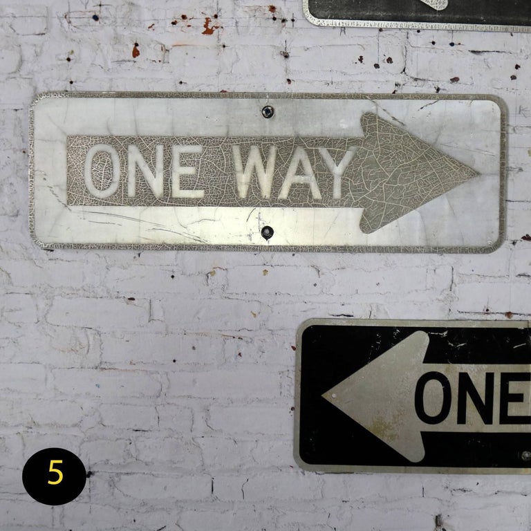 Vintage Metal One Way Arrow Signs at 1stDibs