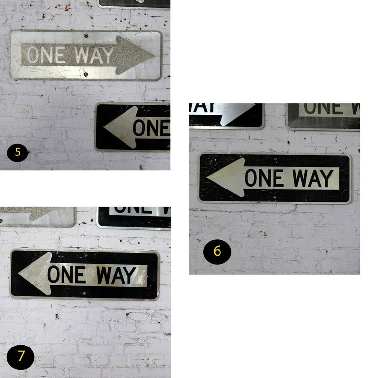 Vintage Metal One Way Arrow Signs at 1stDibs