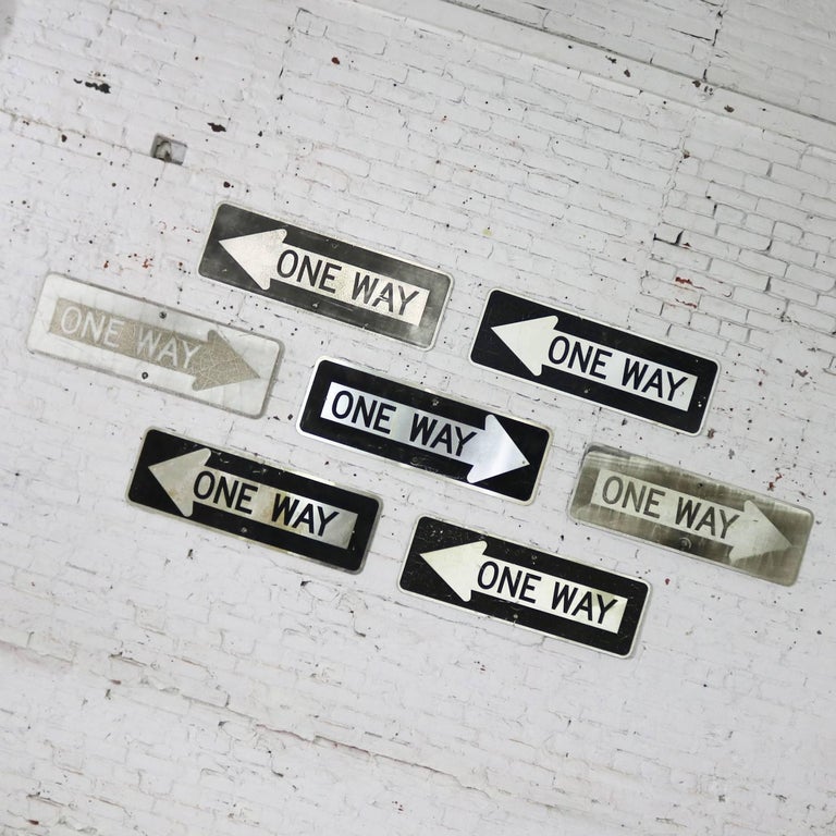 Vintage Metal One Way Arrow Signs at 1stDibs